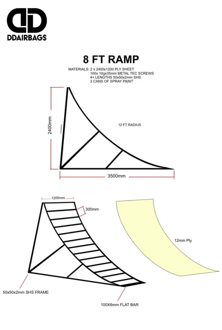 DIY BMX Ramp Plans Dimensions – DD Airbags